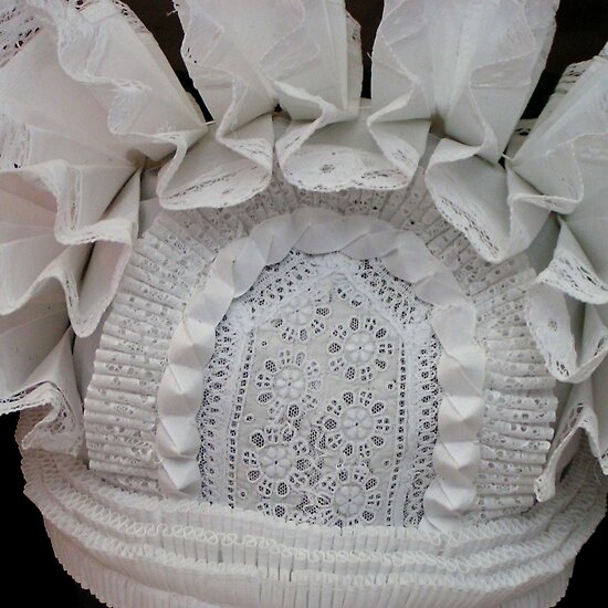 "A lovely lady wearing a traditional Dutch Salland's pleated ruffled ...