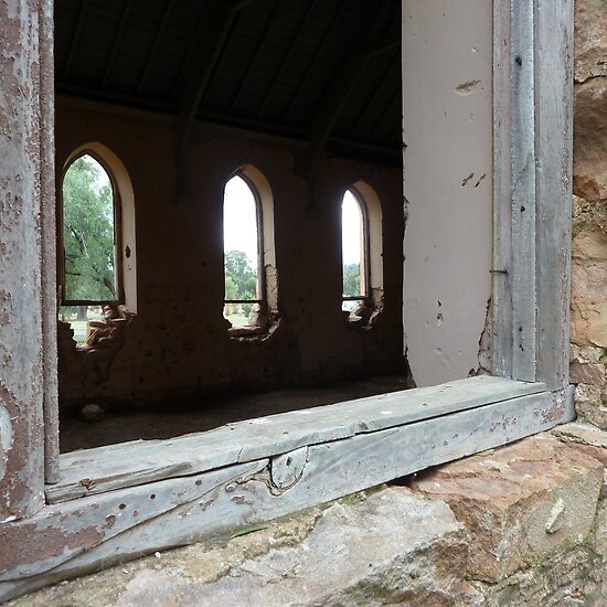 "Through the church windows, Gooloogong (NSW)" by DashTravels | Redbubble